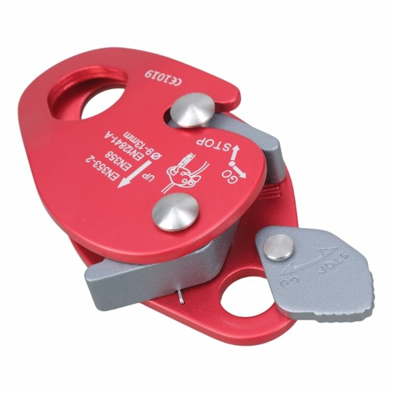 Мобильное веревочное самоблокирующееся устройство, устройство для захвата веревки скалолазания на открытом воздухе, стопор большой высоте-Красный (изгибающийся)