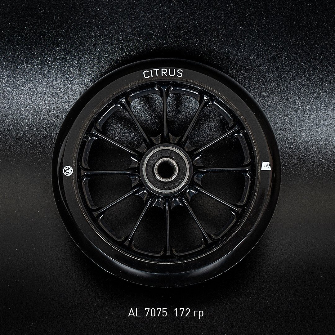 Колесо TechTeam X-Treme "CITRUS", для трюкового самоката, ABEC-9, алюминий 7075, чёрное