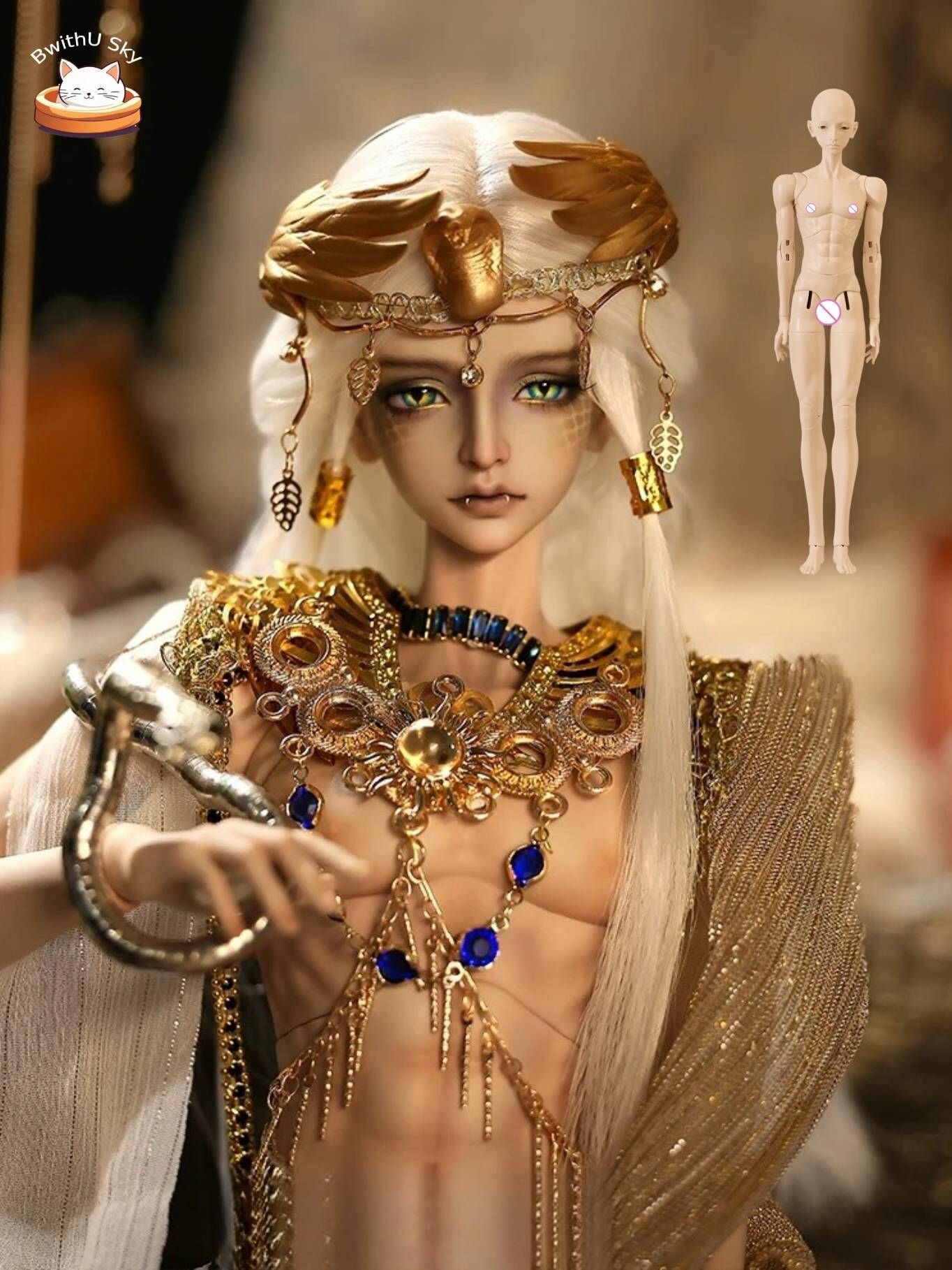 Кукла BwithUSky BJD Valac, обнаженная кукла с нормальной кожей, без макияжа, без аксессуаров