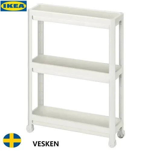 IKEA Этажерка, 1 секц, Полипропилен, Пластик, 54х18х71 см