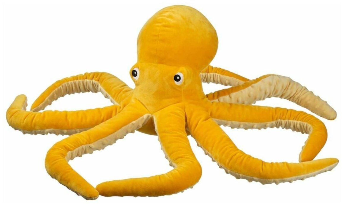 BLAVINGAD Игрушка мягкая осьминог/желтый 50 см IKEA