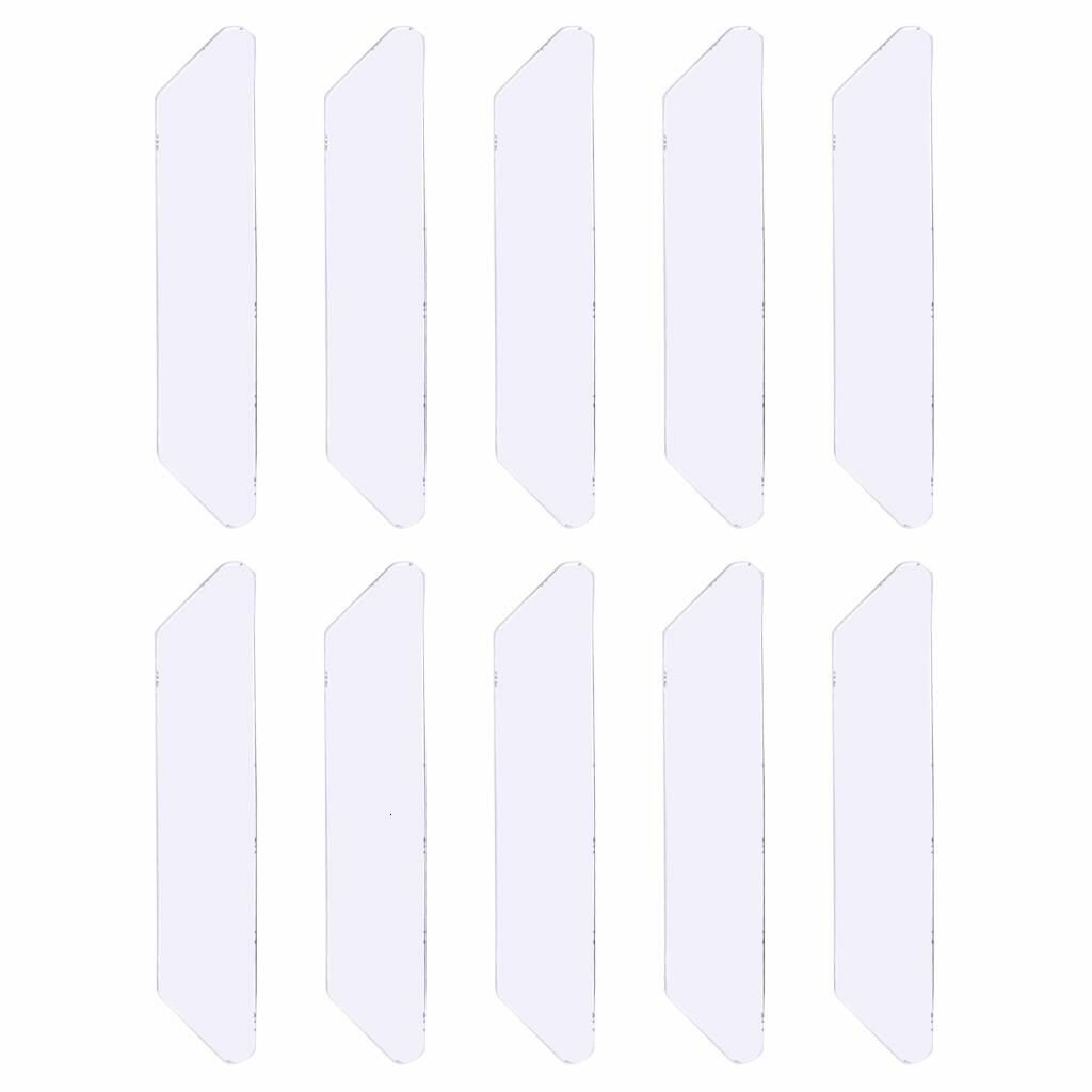 Нескользящие наклейки для ковра трапециевидной формы 25x130 мм-белый-10шт