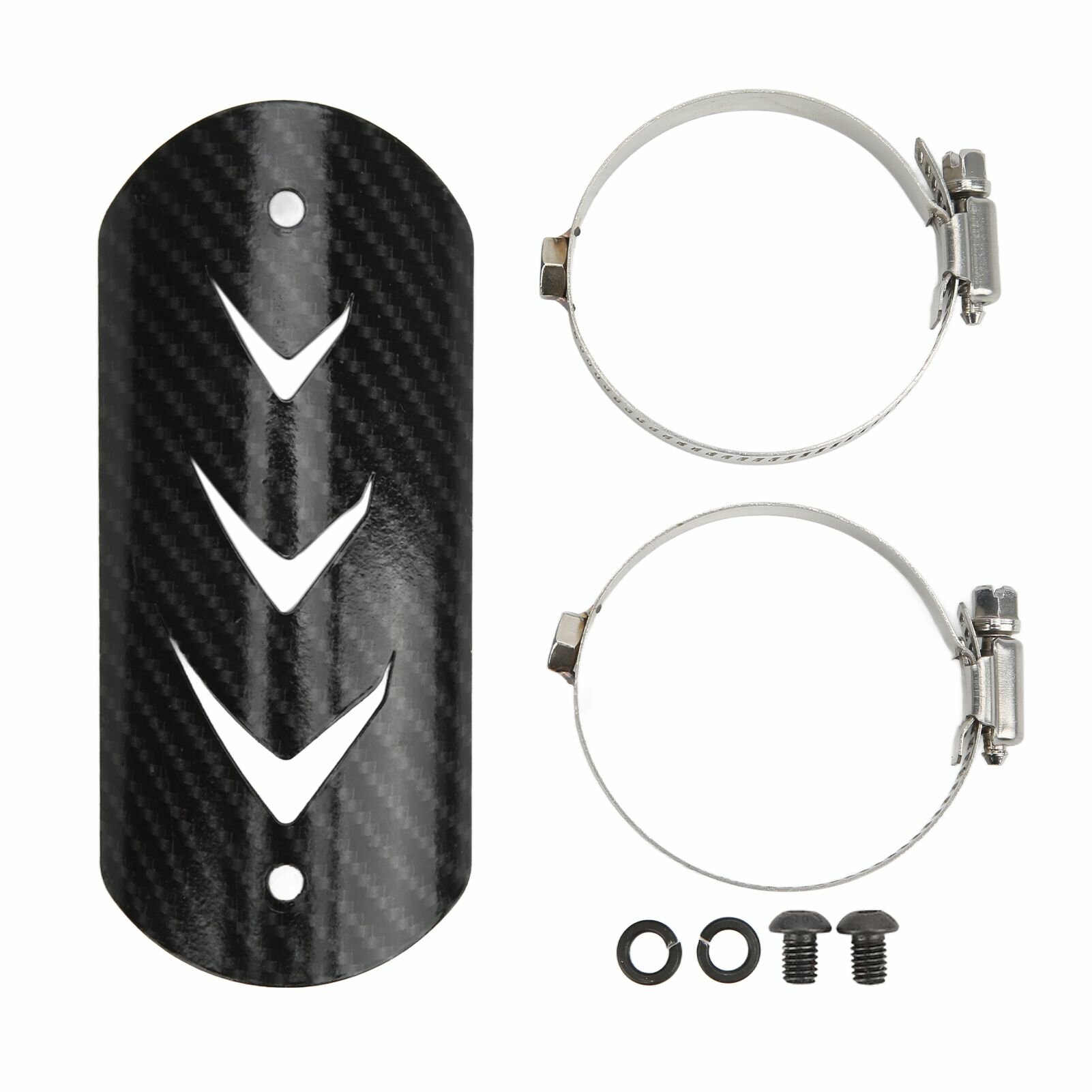 Защитный кожух для трубы глушителя из нержавеющей стали, универсальный, подходит для мотоциклов, из углеродного волокна, прочный