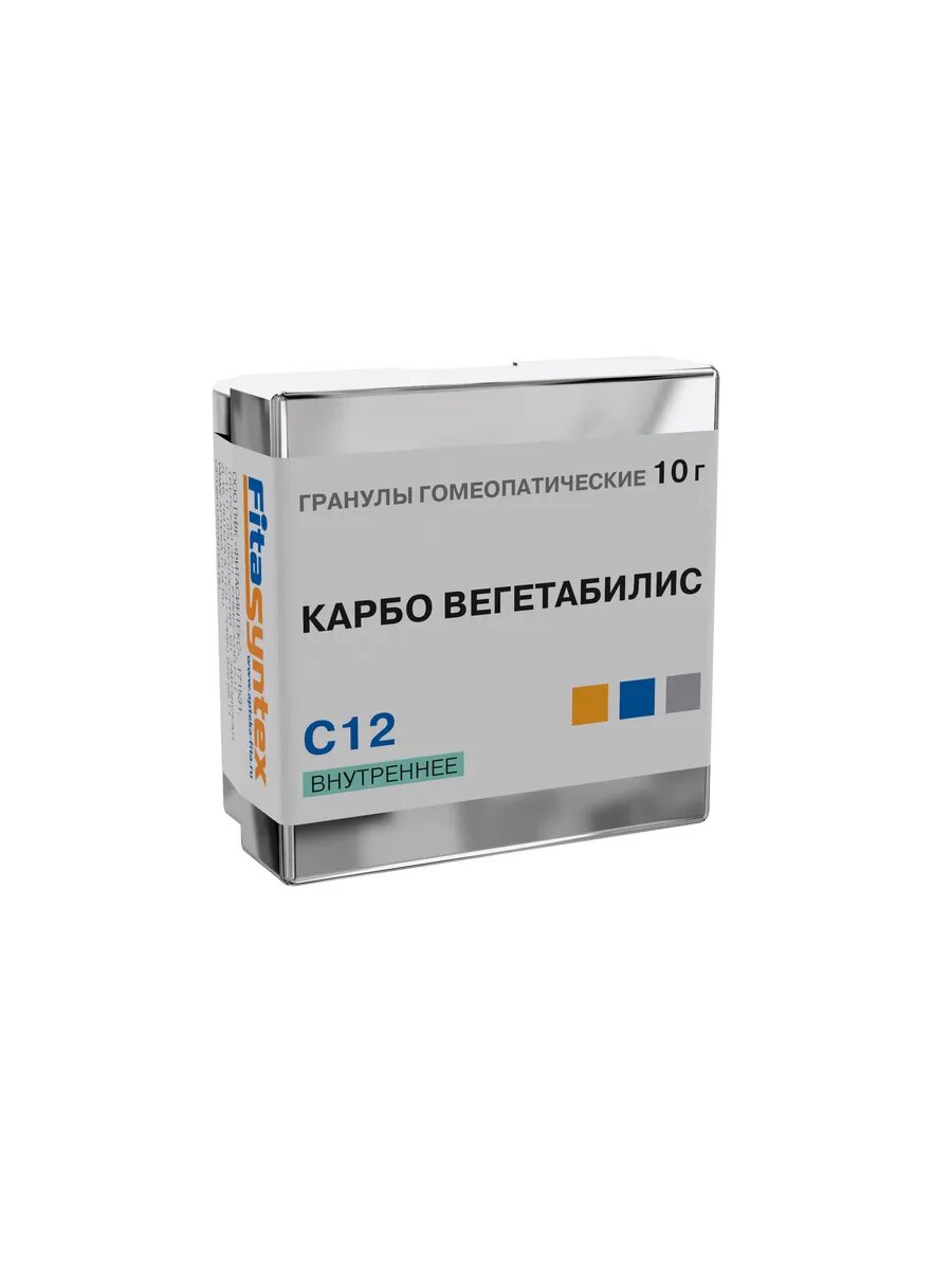 Карбо вегетабилис С12, гранулы гомеопатические моно, 10 грамм , Фитасинтекс