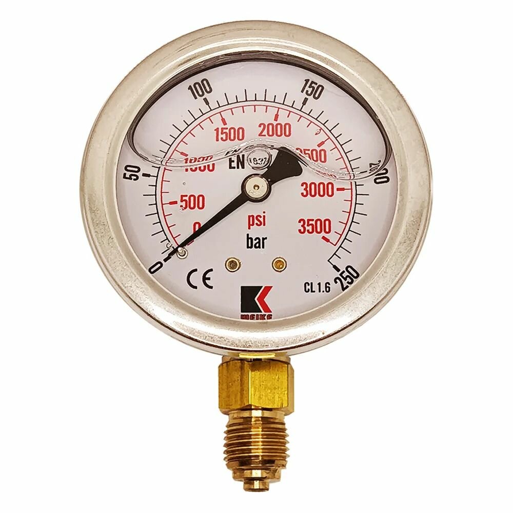 Радиальный глицериновый гидравлический виброустойчивый манометр аркаим WKP1007 WKP1007R250D63G14