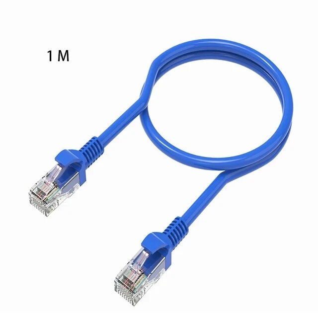 Кабель Ethernet Cat5e 1M, RJ45, синий