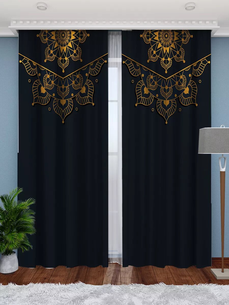 Фотошторы Homepick для гостиной в спальню, шторы с рисунком 290х265