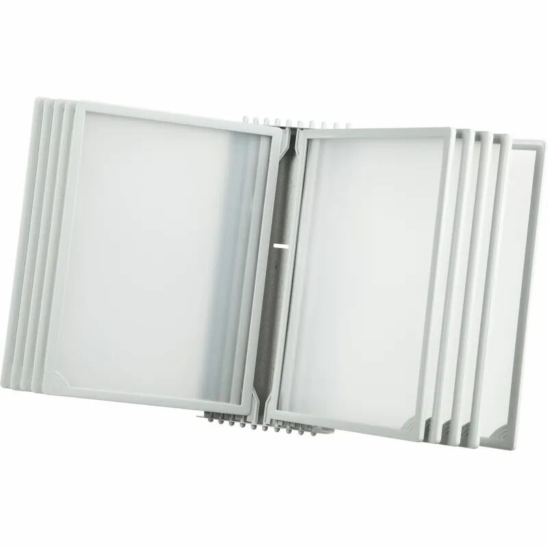 Демосистема настенная перекидная 10 панелей, А4, серый (153079-03)