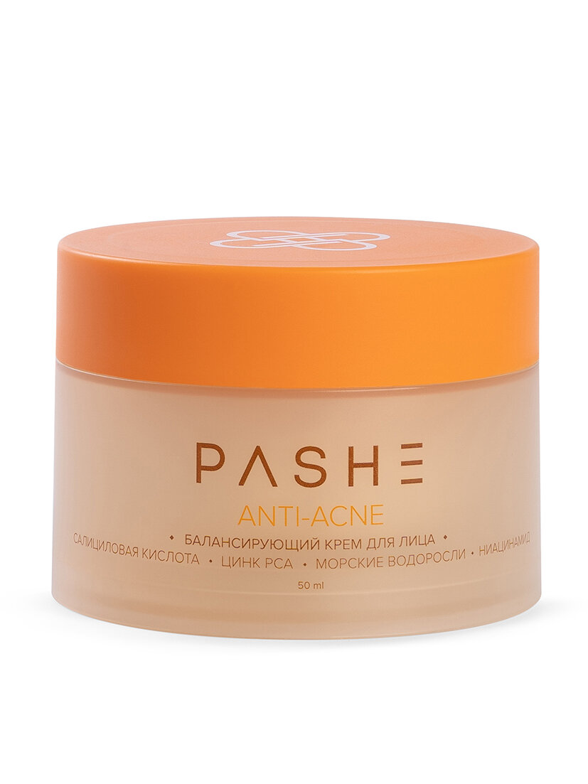 Крем для лица Pashe, балансирующий, с цинком и морскими водорослями, 50мл