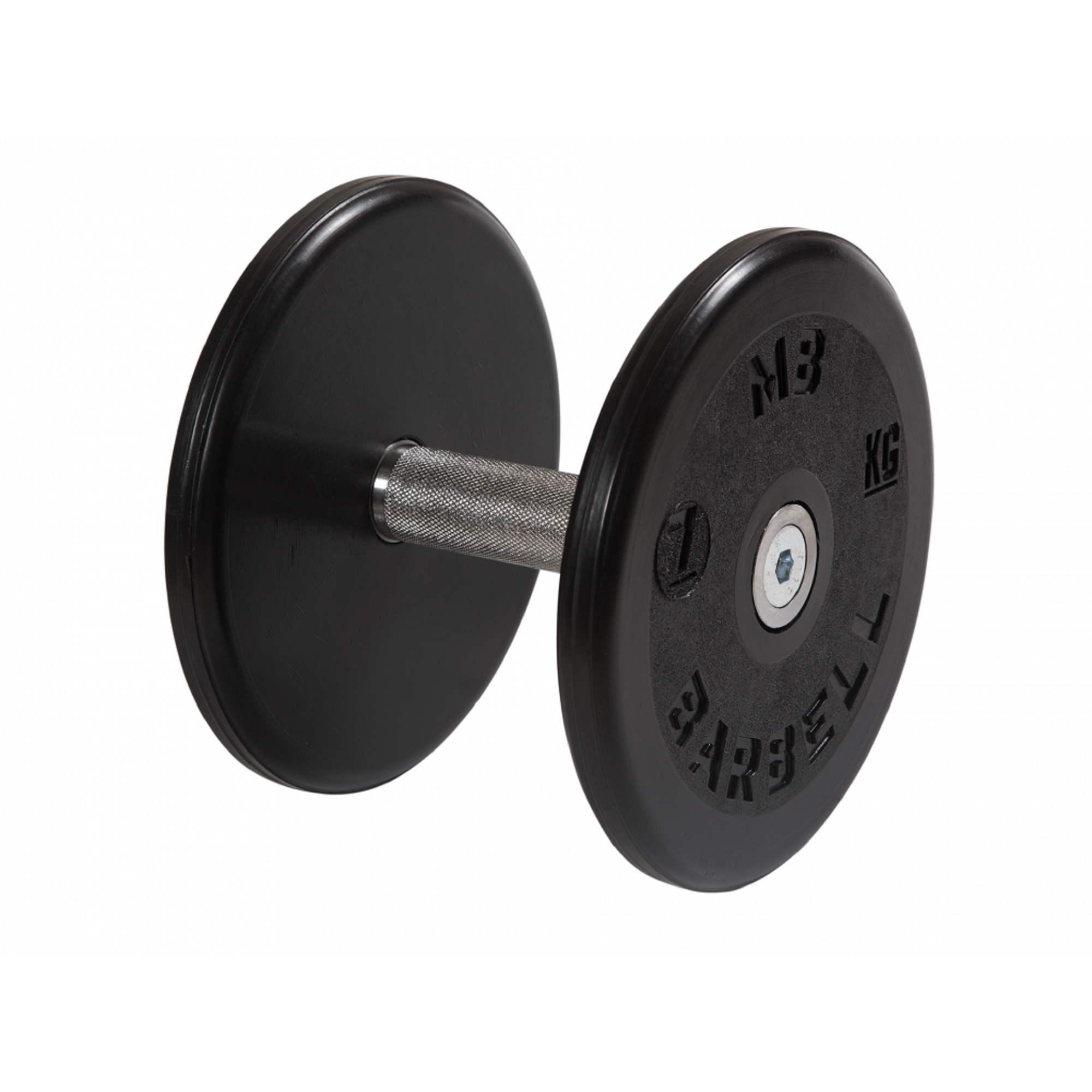 Гантель "классик" MB Barbell с вращающейся ручкой, хром 7 кг