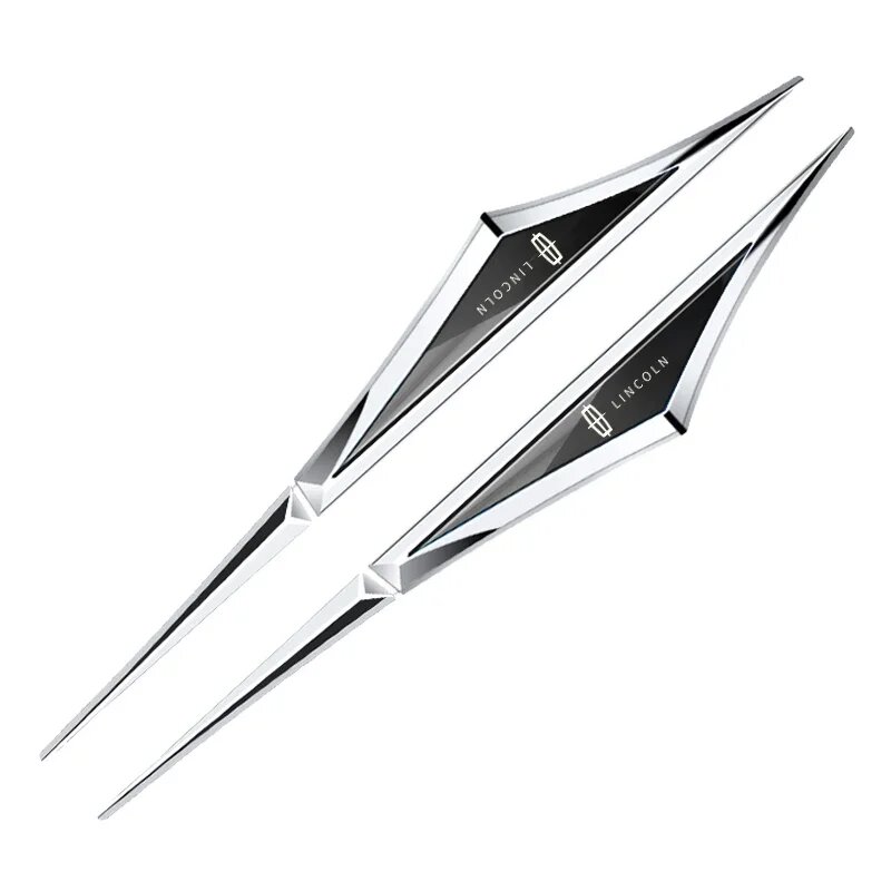 Инструменты Автомобильные аксессуары Автомобильные металлические защитные наклейки 2 шт. для навигатора lincoln MKX CONTINENTAI mkzmkc mks Aviator ZEPHYR blacksilvery(LINCOLN