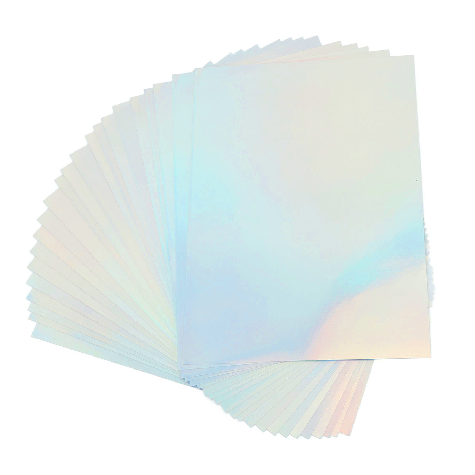 22 Sheets A4 Printable Holographic Sticker Paper Waterproof Inkjet Laser Printer Stick Adhesive
