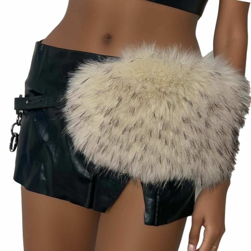 Роскошный пояс-корсет из искусственного меха, МиБ