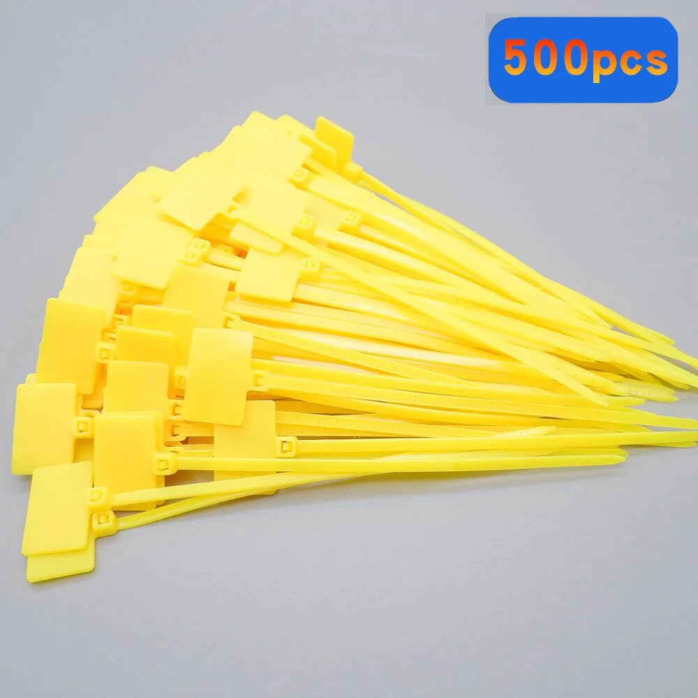 Кабельные стяжки нейлон 500 шт, маркеры 4x150mm, 500pcs Yellow