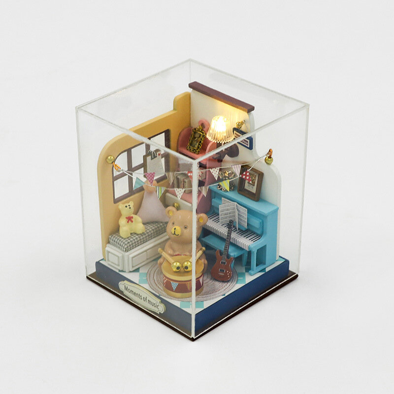 Игрушечная хижина Hongda DIY Hut, ручная работа, в сборе, мини-хижина, творческие игрушки, подарок