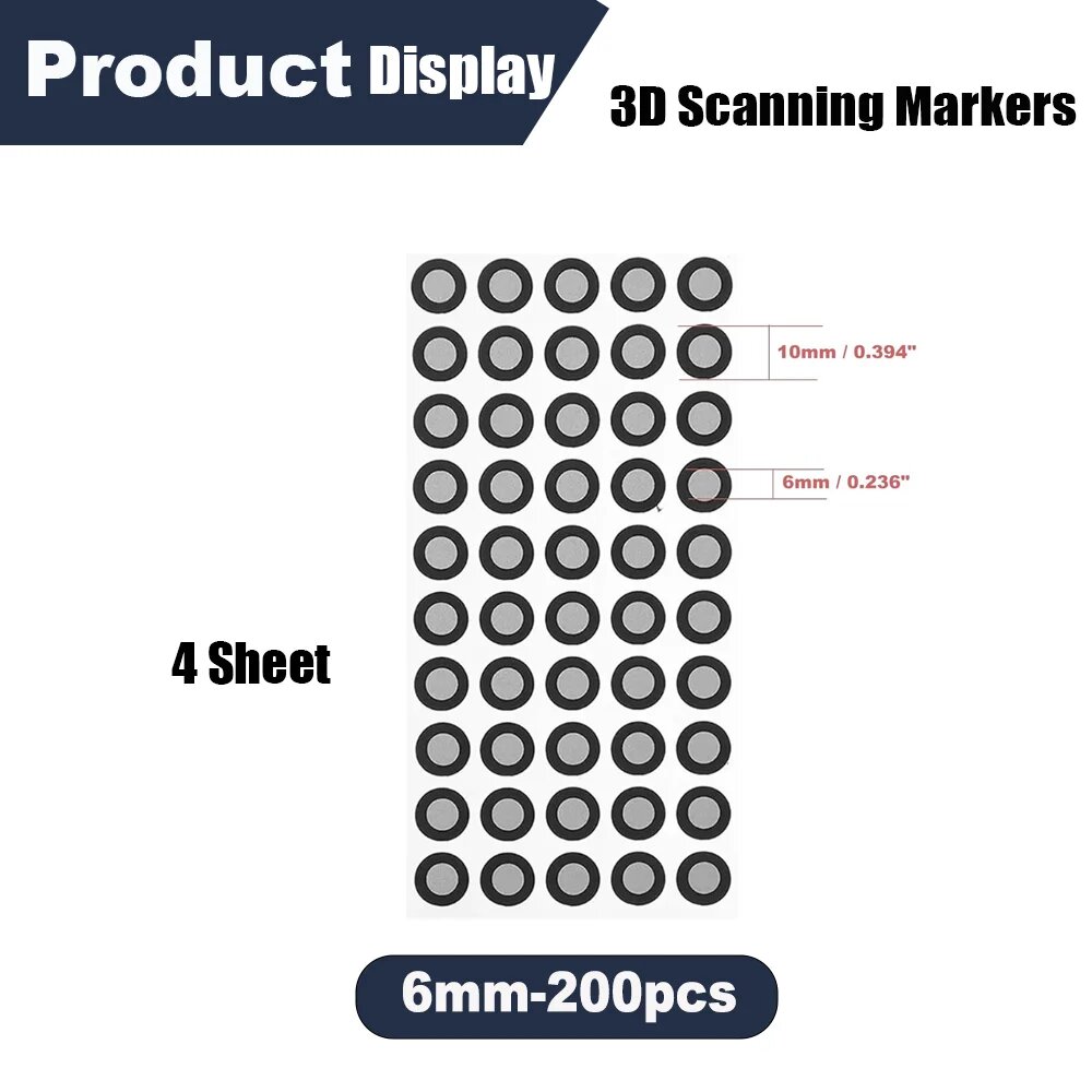 Маркеры 3D-сканирования LIXIU 3/6 мм 6mm 200pcs