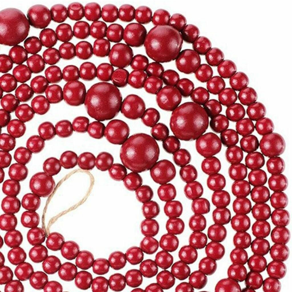 Нити Из Натуральных Деревянных Бусин Для Декора Рождественской Елки И Подарочной Упаковки