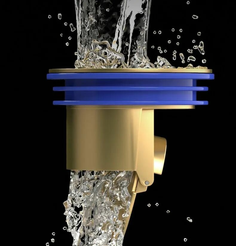 2шт. Водоотведение и канализация. Сухой затвор/ клапан затвор для душа, сливного трапа в полу / сухой сифон