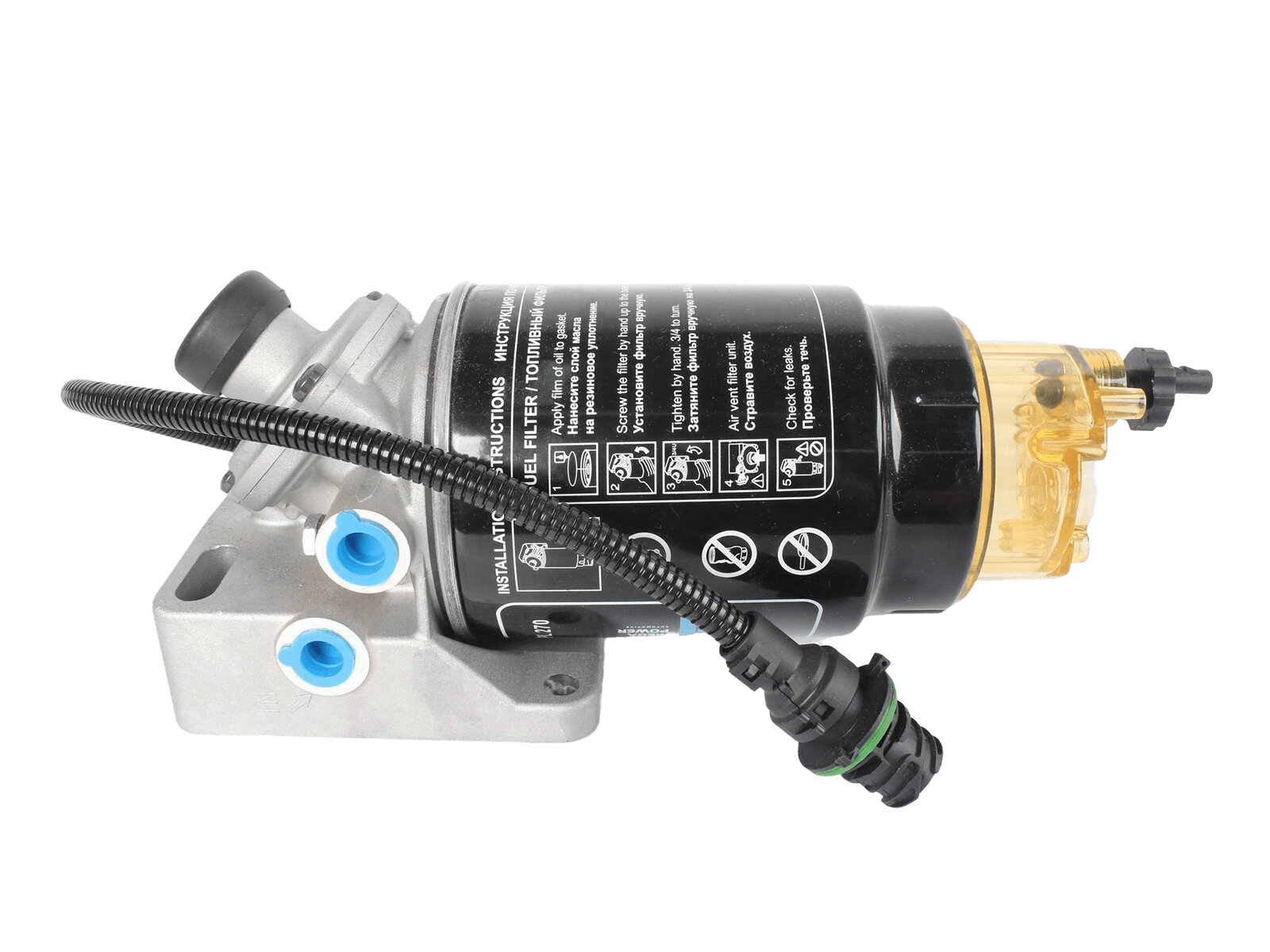 Фильтр топливный КАМАЗ, урал грубой очистки PreLine 270 с подогревом корпуса в сборе MEGAPOWER