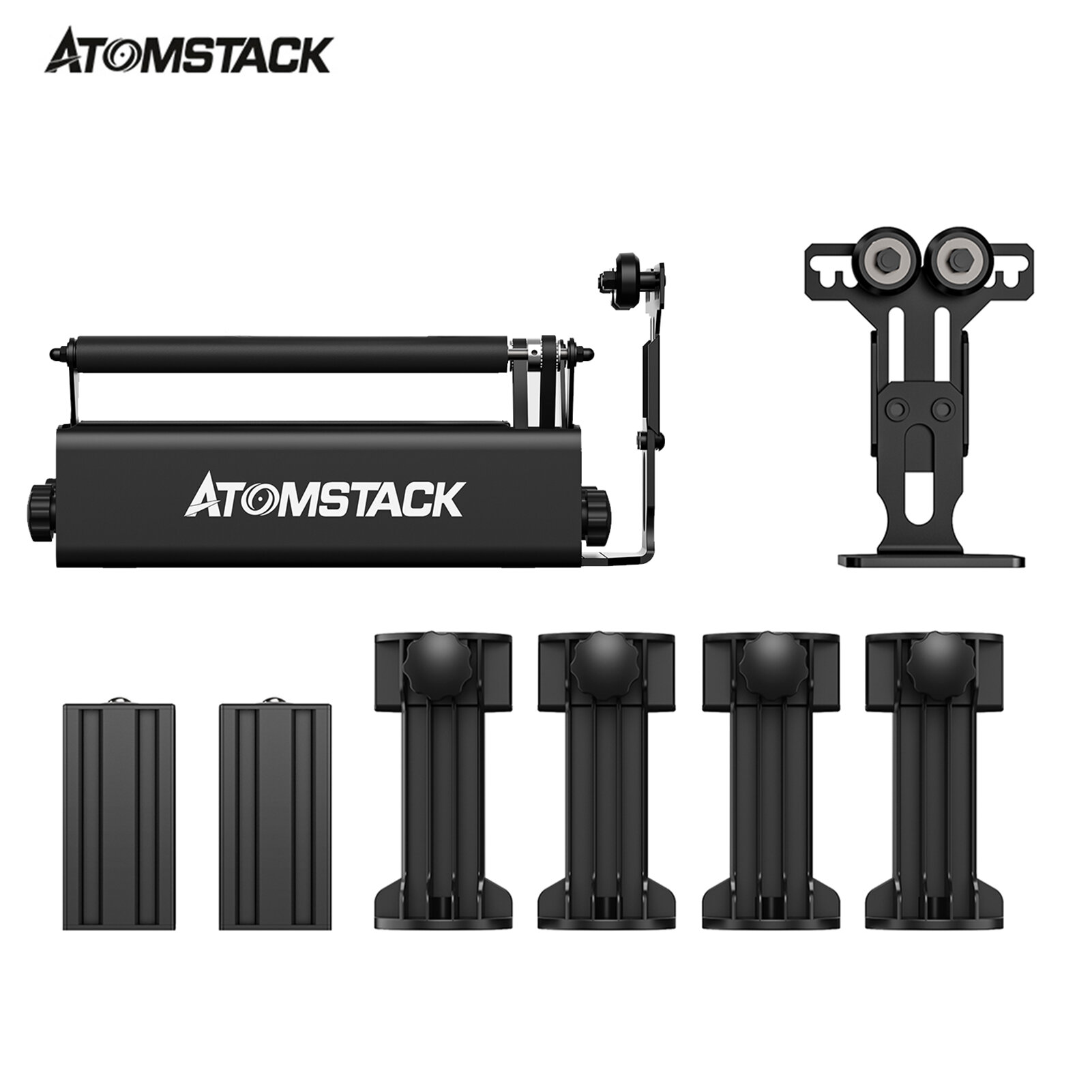 AtomStack R3 Pro Roller для цилиндрических нерегулярных объектов с 360 ° вращающейся оси гравировки 8 регулировки угловых