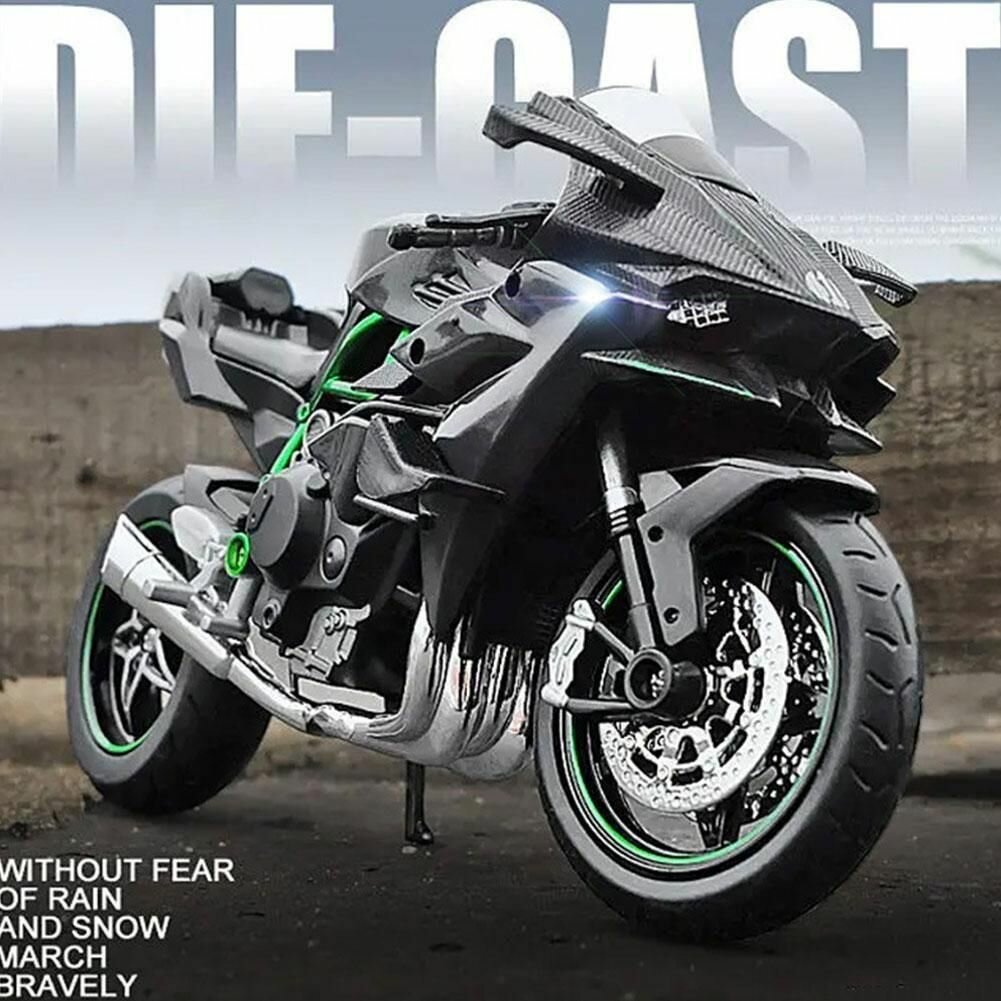 Модель мотоцикла коллекционная с подножкой 1:18/ игрушка для мальчиков, игрушечный транспорт, мото