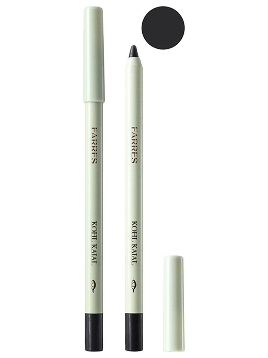 Карандаш каял для глаз Водостойкий Farres Natural, тон 01 черный