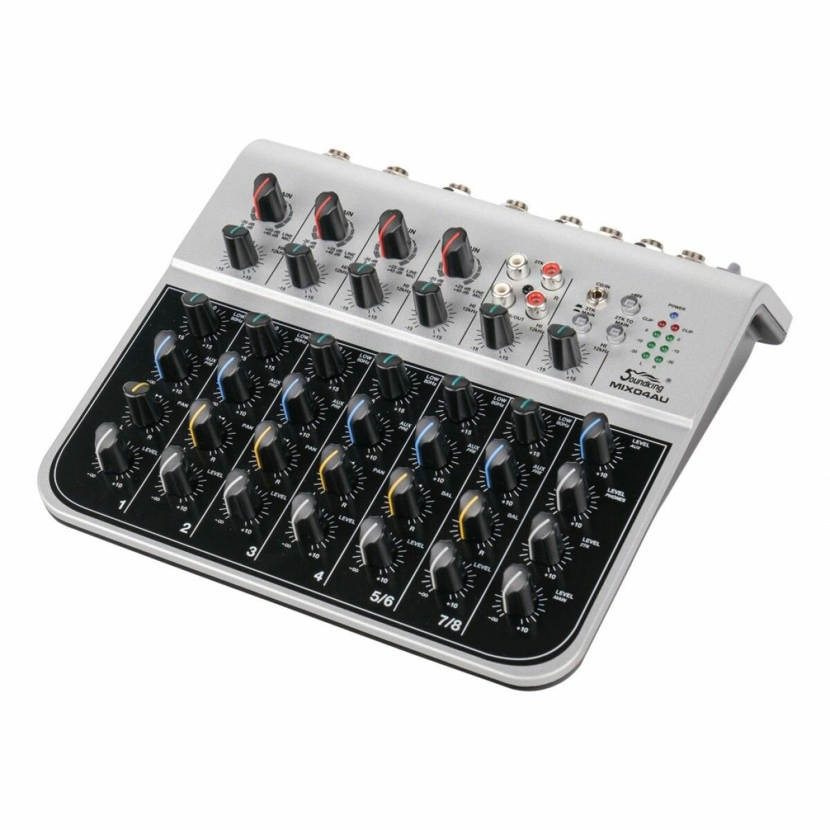 MIX04AU Мини-микшерный пульт, 8 каналов, USB, Soundking