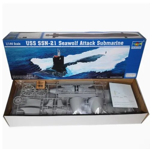 Trumpeter 05904 1/144 Модель Американская атомная подводная лодка типа Sea Wolf SSN-21