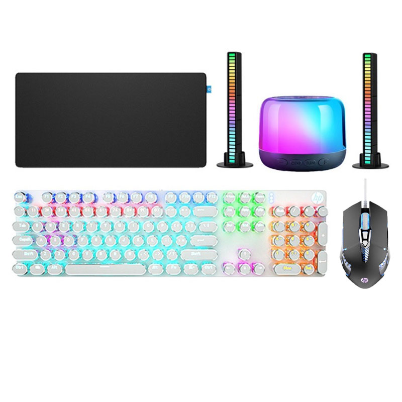 Комплект механическая клавиатура и мышь для киберспорта HP HUIPU GK400Y+G160, dazzle five-piece set