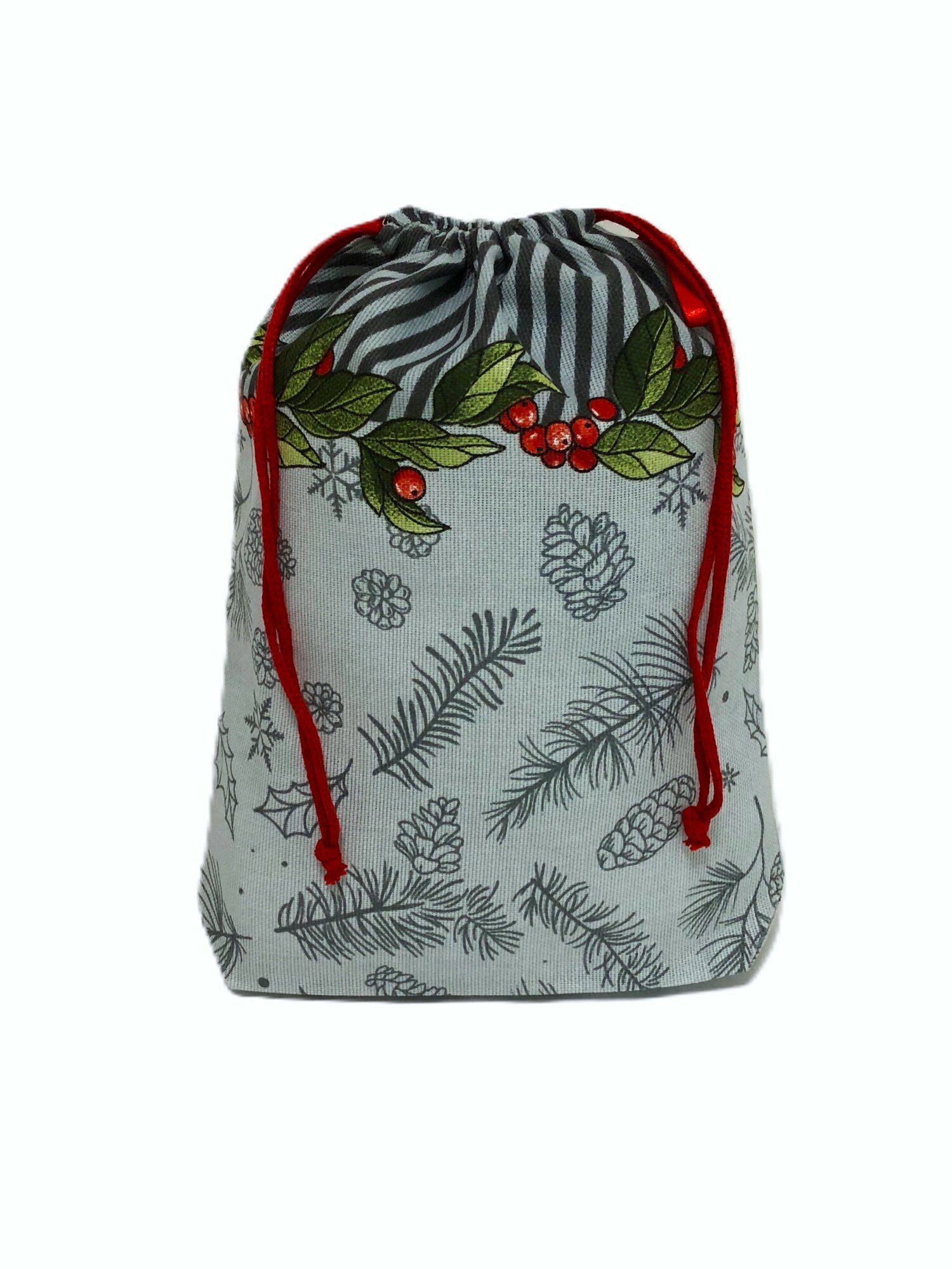 Мешочек из рогожки 24х31х5 см, -нг23-1, новогодний, для упаковки и хранения