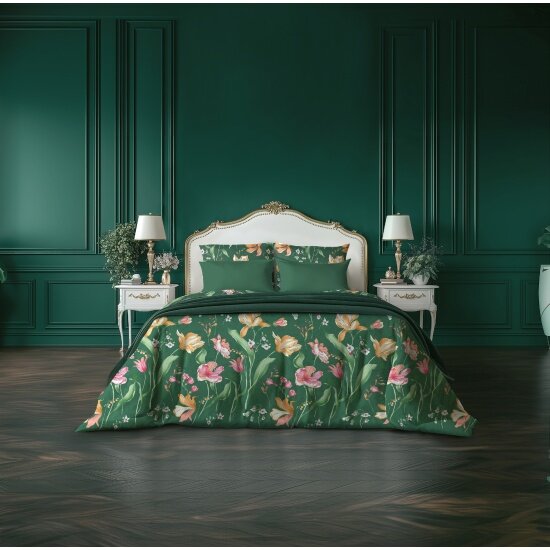 Комплект постельного белья Verossa Сатин премиум с наволочками 50/70,70/70 Wild tulip, 933849