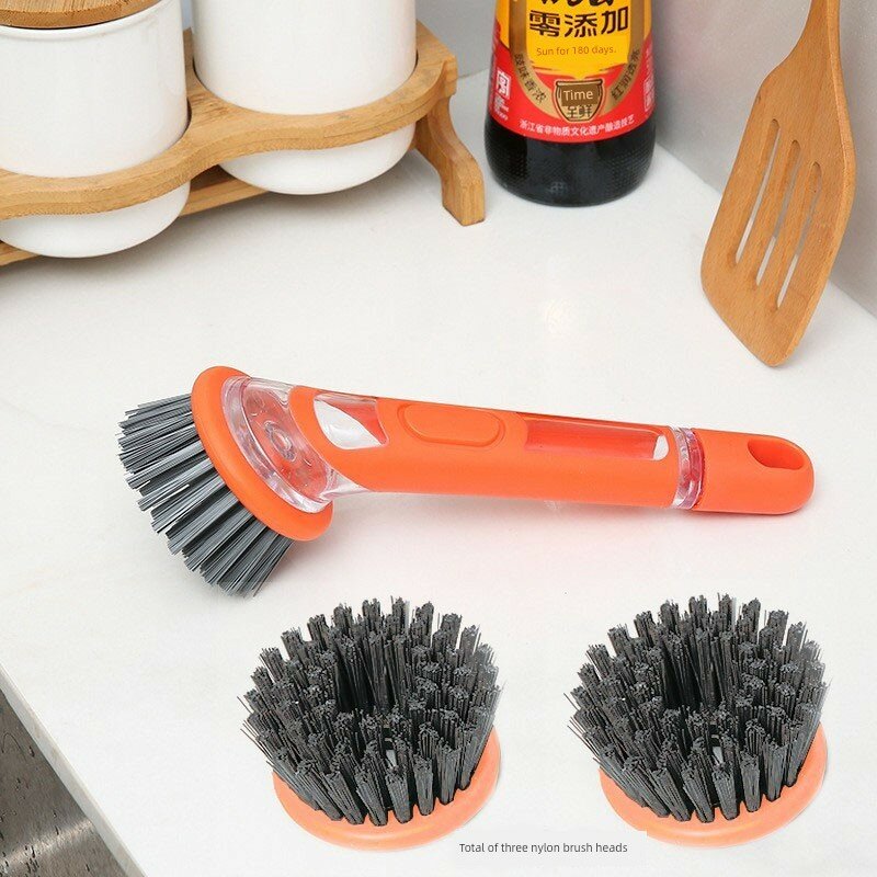 Кухонная щетка с длинной ручкой для мытья посуды, автоматическое дозирование жидкости, щетка для мытья посуды, бытовая