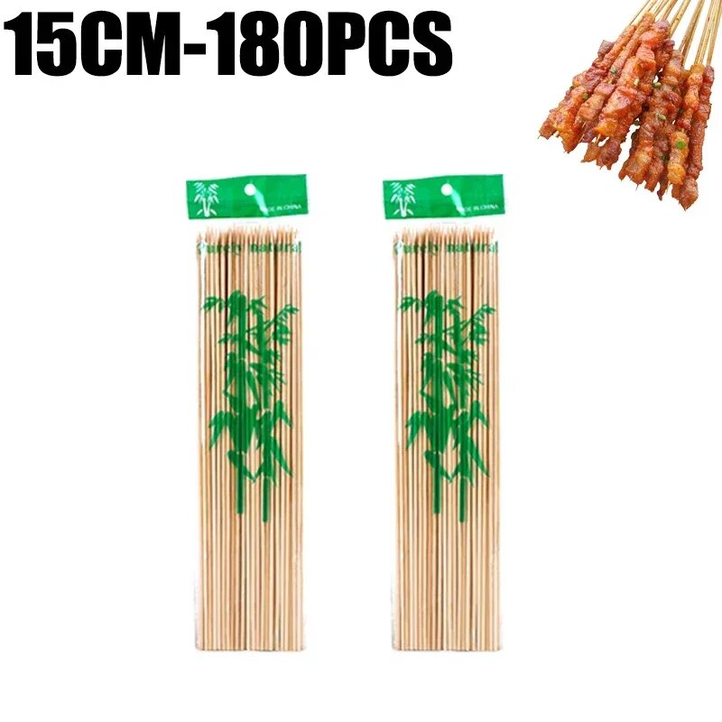 Бамбуковые шампуры для барбекю 15/20/25/30 см 15CM-180pcs
