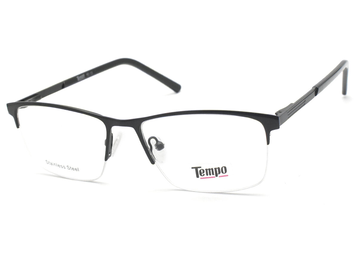 Оправа для очков Tempo TE1029 C01 пол Мужской форма оправы Прямоугольная цвет оправы Чёрный