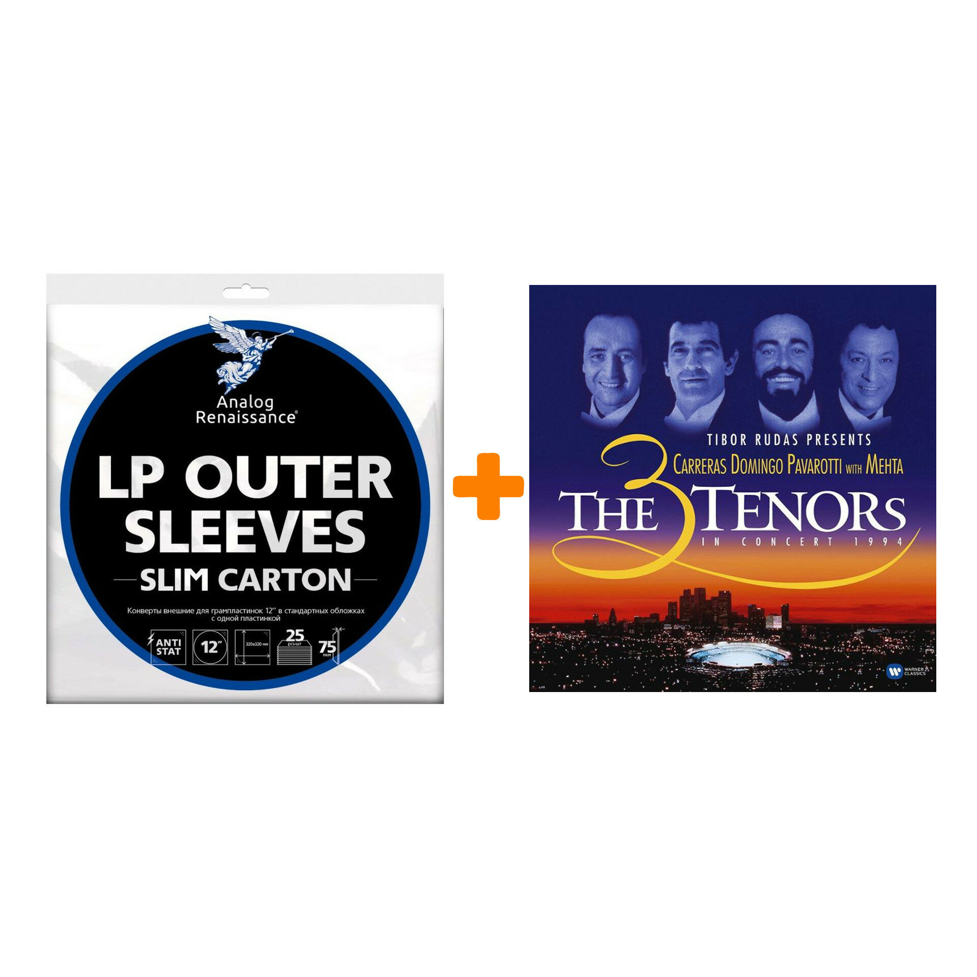 The 3 Tenors Carreras, Domingo, Pavarotti With Mehta In Concert 1994 2LP + Конверт внешний 12" Slim Carton 25шт