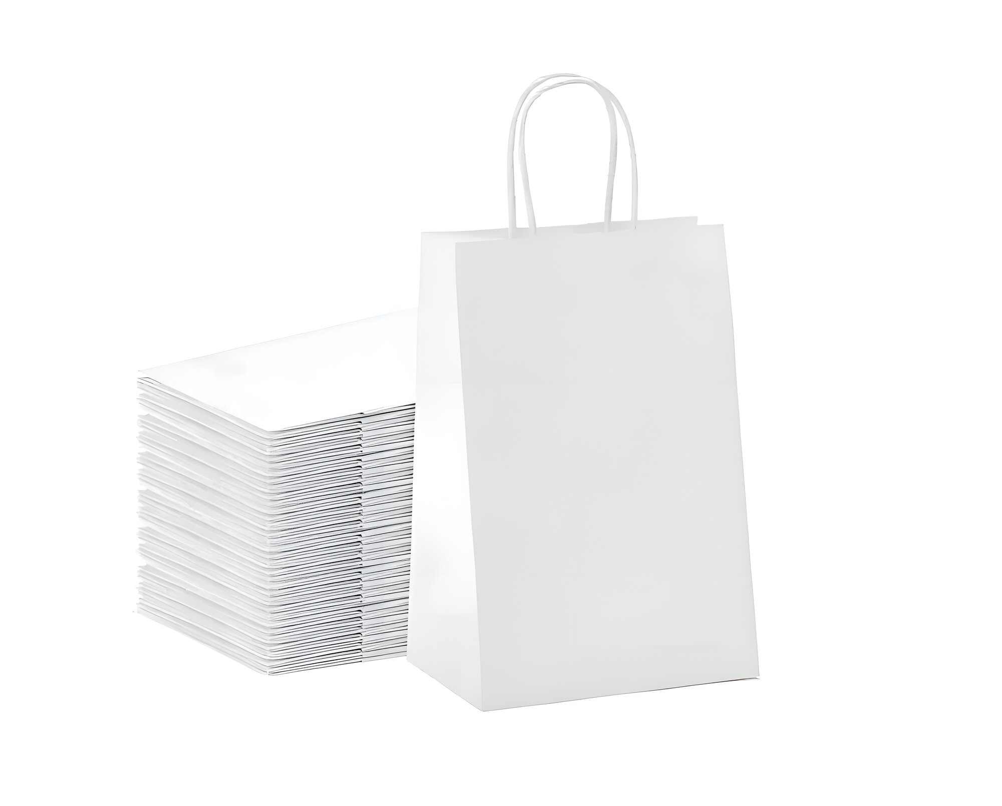 Пакет подарочный с кручеными ручками из крафтовой бумаги 24х14х28 см. 100штук