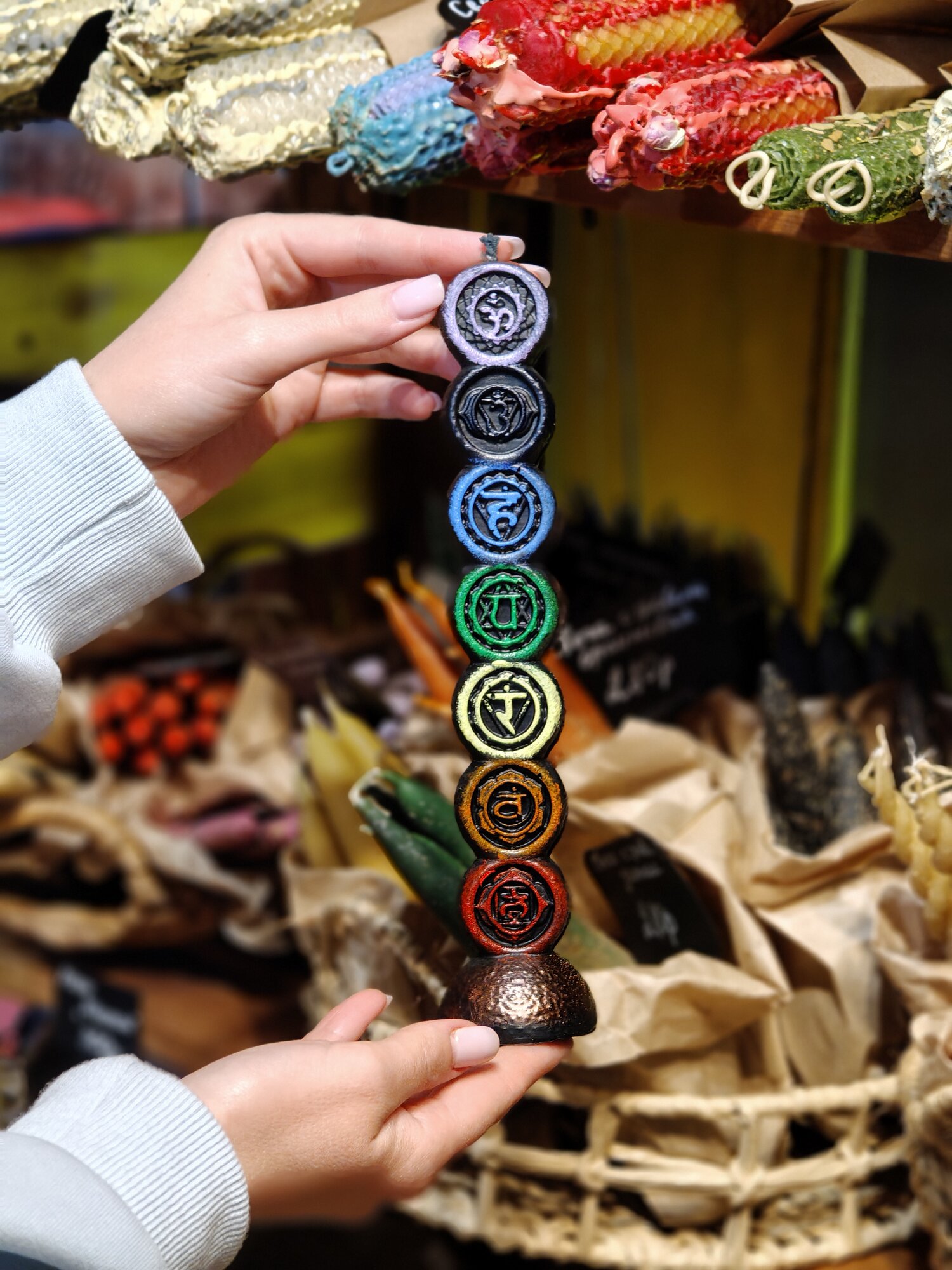 Свеча "Чакровый столб"