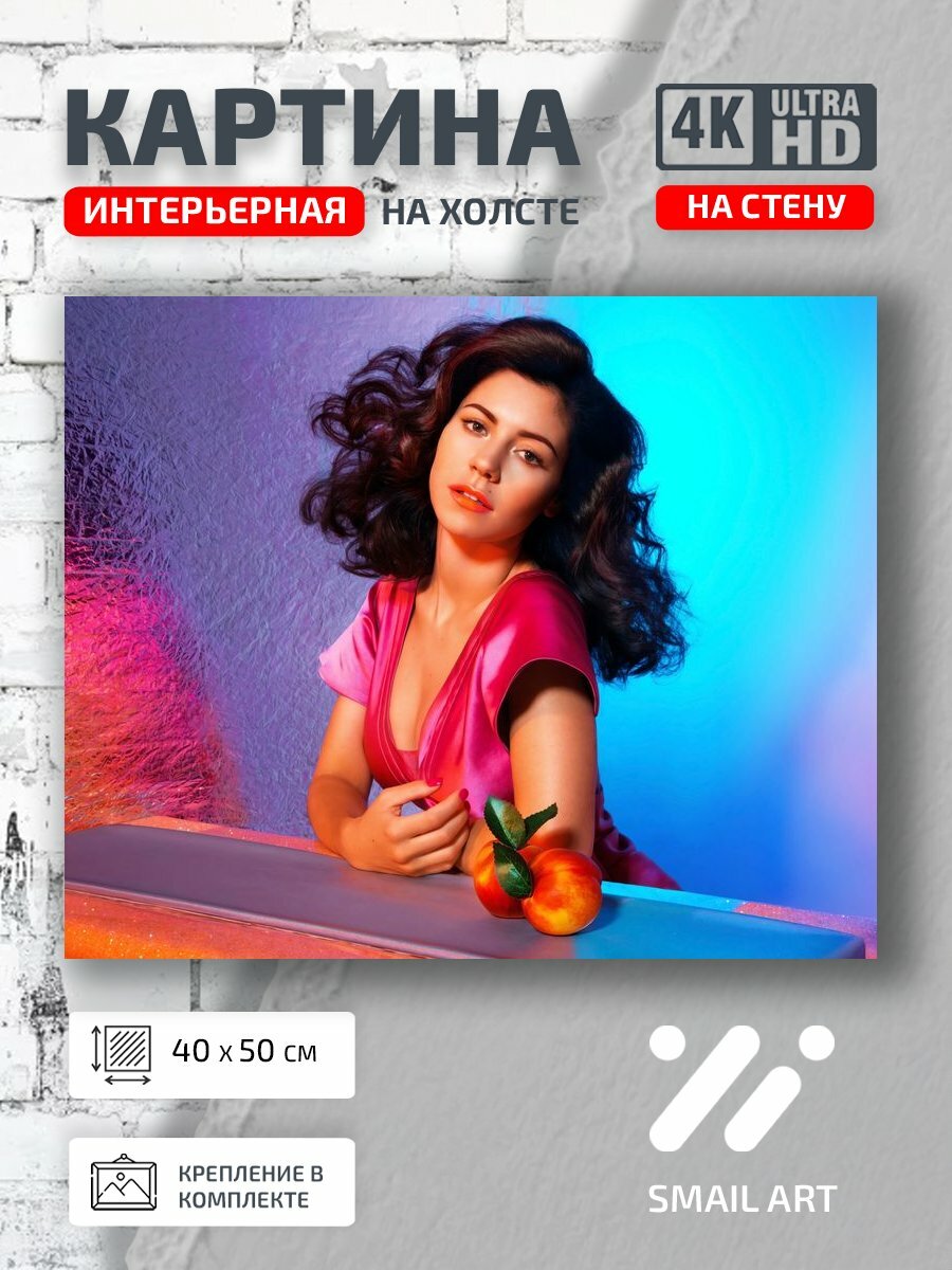 Картина на холсте интерьерная 40 на 50 на стену Платье Portrait для салона красоты портрет