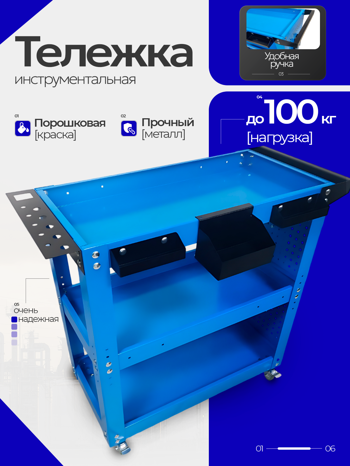 Тележка инструментальная Проф