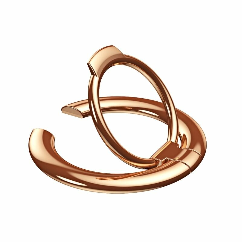 Магнитный металлический складной держатель для кольца мобильного телефона-Розовое золото