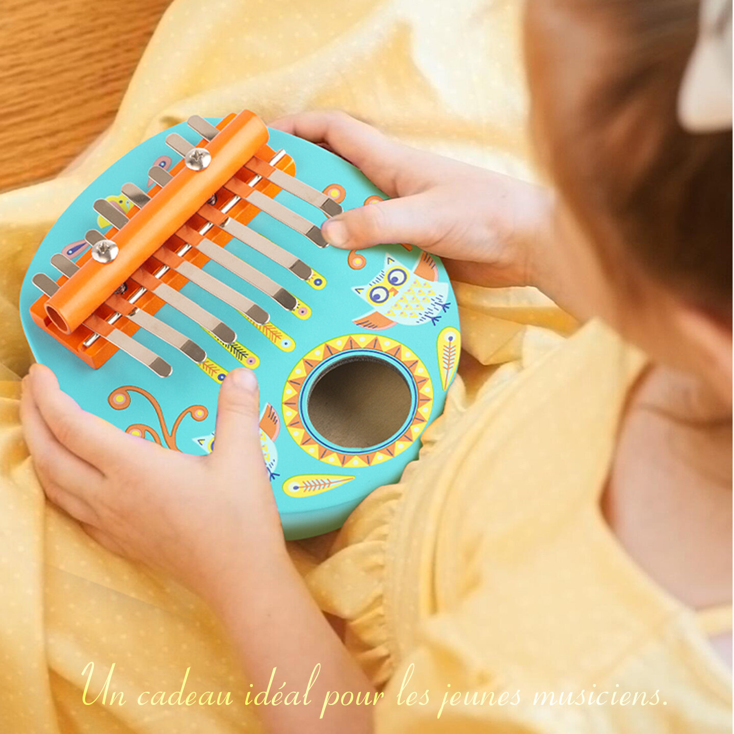 DJECO Калимба (мини-пианино), детская музыкальная игрушка, Деревянная, подарок для девочек