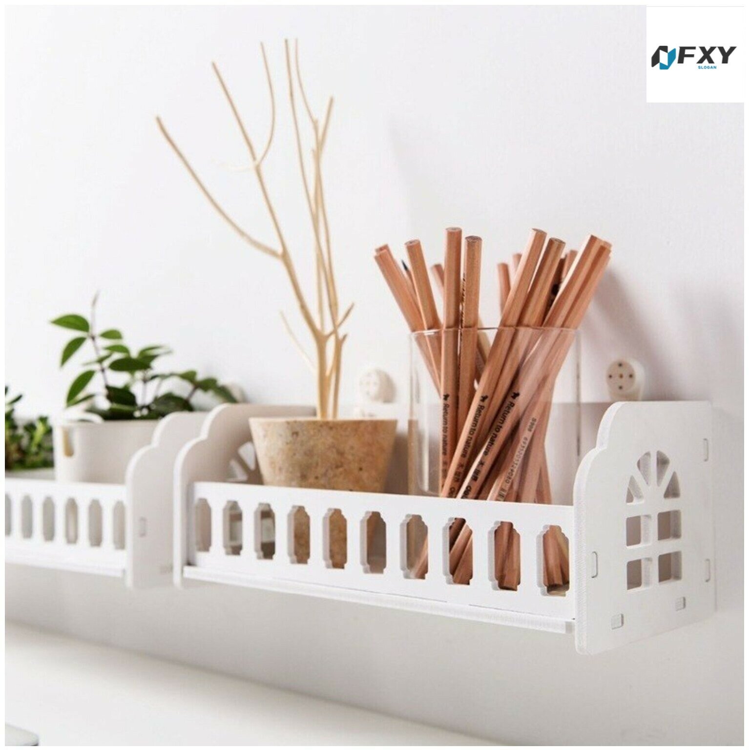 Эксклюзивная белая полка Ais Laser в форме окна настенная деревянная