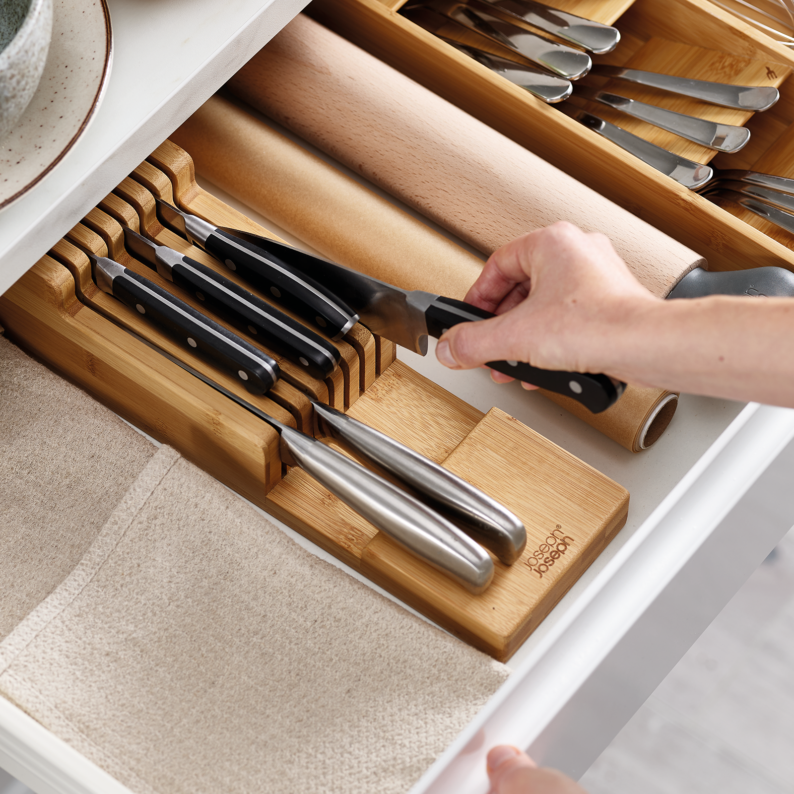 Органайзер для ножей drawerstore bamboo деревянный