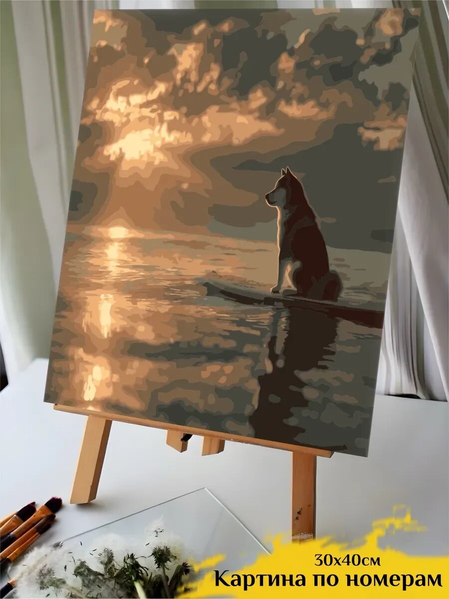 Картина по номерам хаски