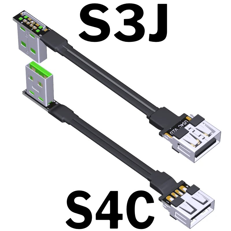 ADT-Link тонкий USB 2.0 кабель-переходник 0.05m, S4C-S3J 8P