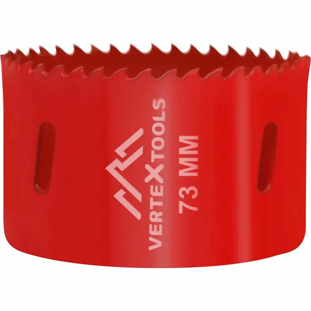 Коронка биметаллическая по металлу 73 мм vertextools 2525-73