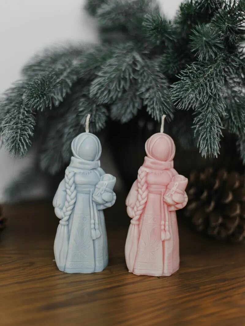 Свеча Берегиня мама, защита семьи и детей, на зачатие, оберег подарок, из пчелиного воска ароматическая