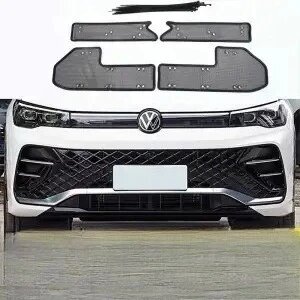 Для Volkswagen VW Tiguan R-Line 2024, решетка, вставка, сетка, защитный чехол для конденсатора радиатора, сетка от насекомых и песка, аксессуар Stainless Steel Mesh