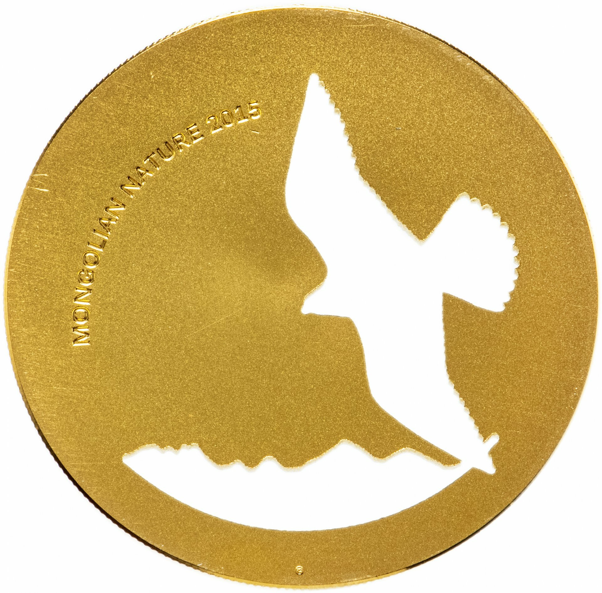 Монголия 500 тугриков 2015 "Сокол", в футляре с сертификатом, Серебро 925, в сохранности UNC