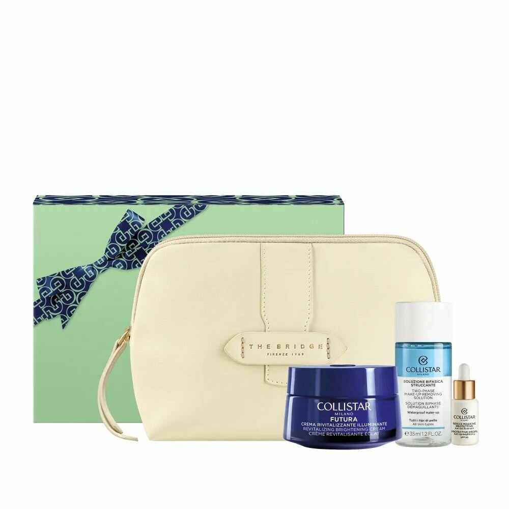 Набор Восстанавливающий дневной крем 50 мл + средство для снятия макияжа 35 мл + защитные капли SPF50 5 мл + косметичка